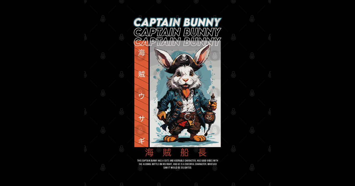 Pirate rabbit captain - Pirates - Sticker | TeePublic