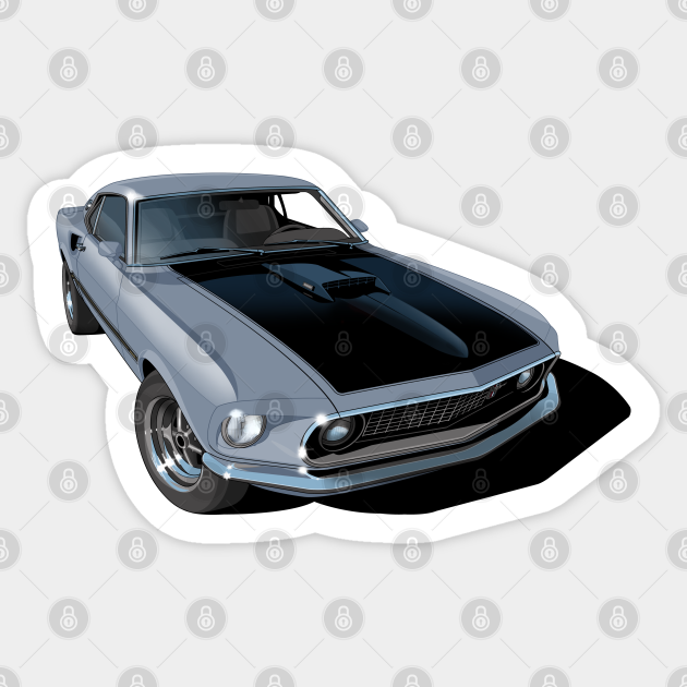 1969 ford mustang mach 1 - Ford Mustang - Sticker | TeePublic