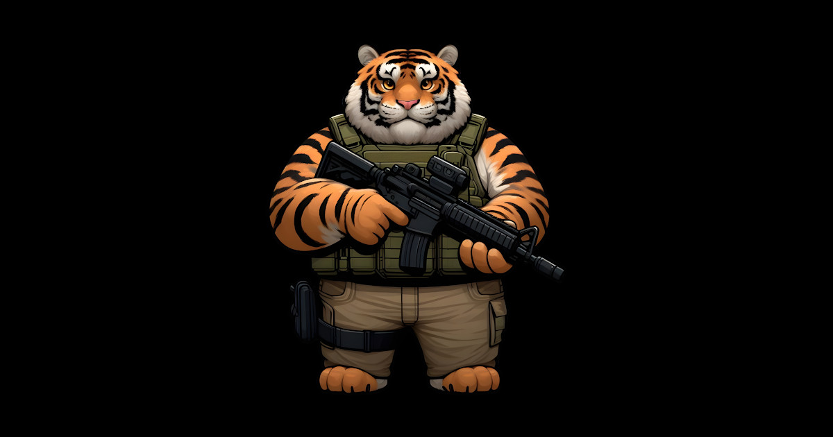 Tactical Tiger - Tiger - Sticker | TeePublic