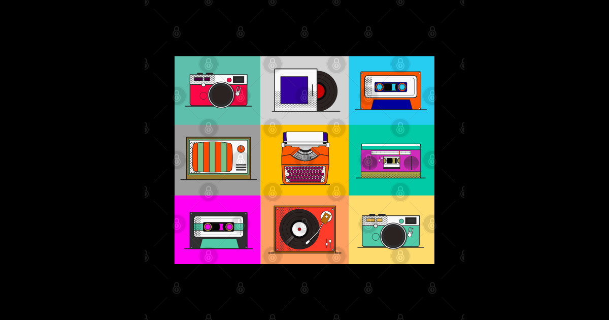 Pop art retro tech - Pop Art Retro Tech - Sticker | TeePublic