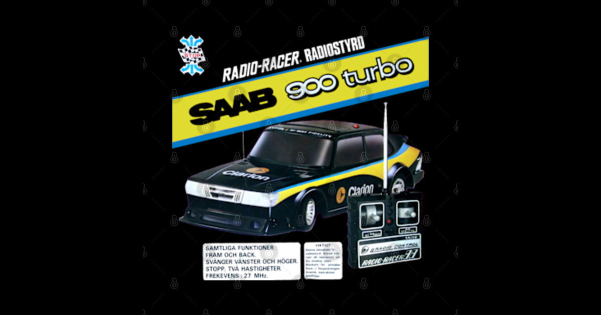 SAAB 900 TURBO - remote controlled car - Car - Sticker | TeePublic