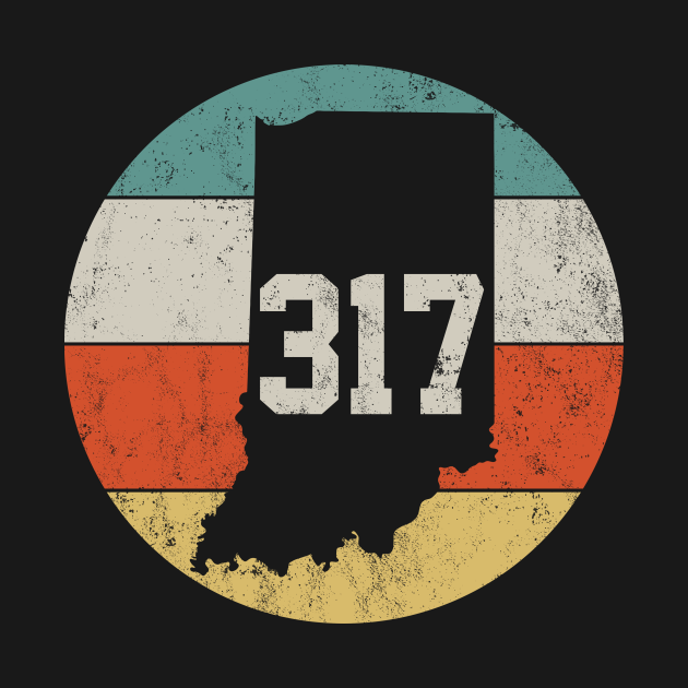 317 Area Code Indiana Retro Vintage - 317 Area Code - T-Shirt | TeePublic