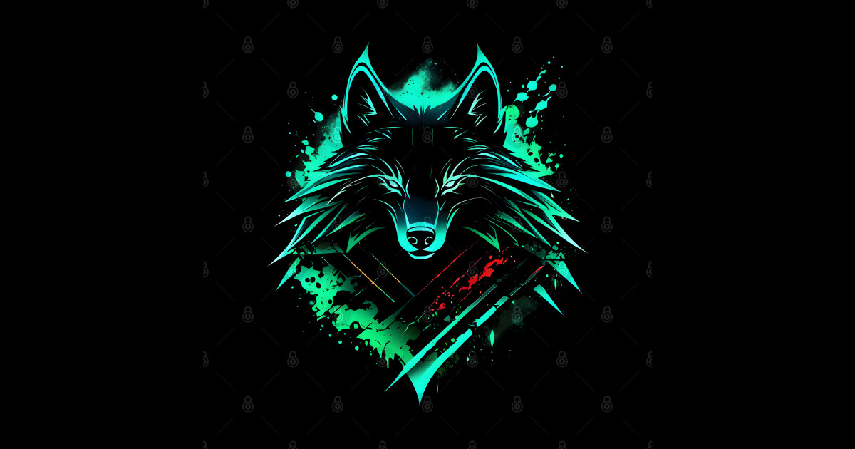 Neon Wolf - Wolves - Sticker | TeePublic
