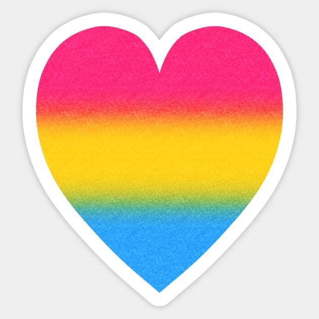 Pansexual Pride Heart - Rainbow - Sticker | TeePublic