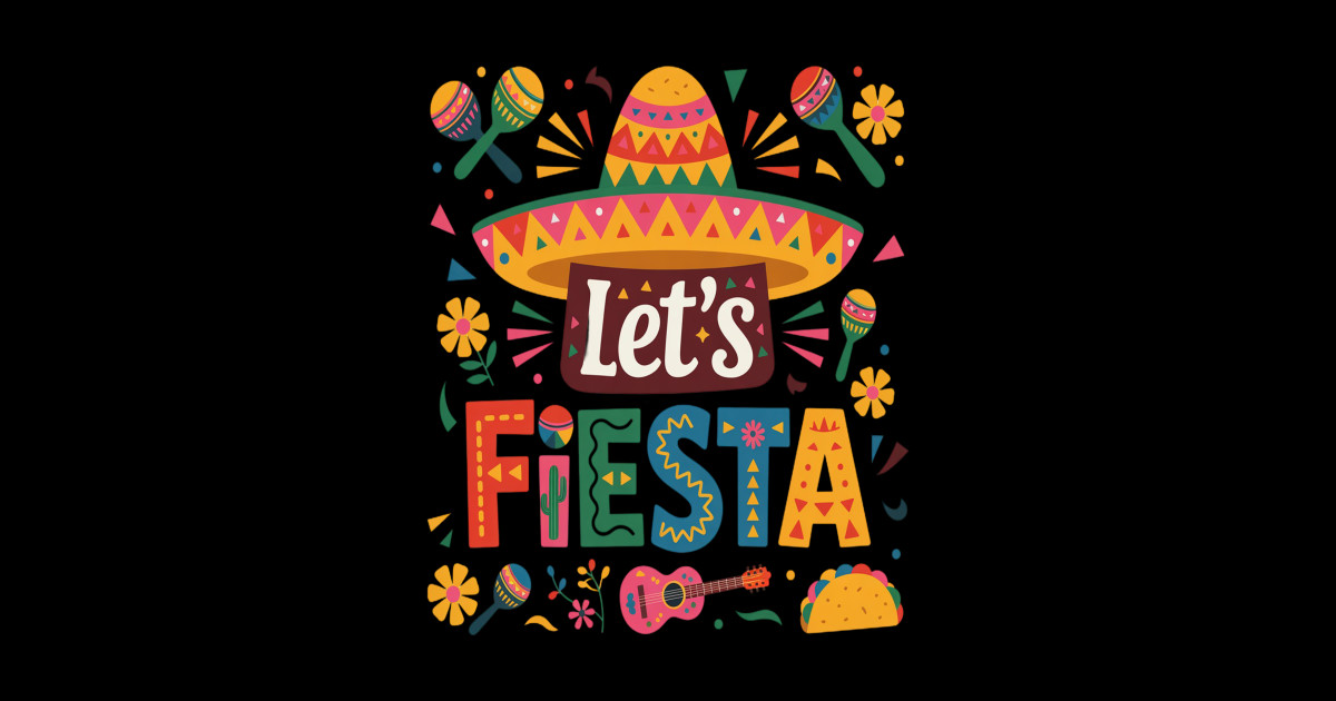 Let's Fiesta Cinco De Mayo Mexican Party Guitar - Lets Fiesta Cinco De ...