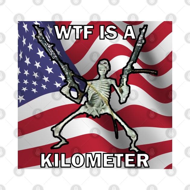 WTF Is A Kilometer American Skeleton Funny - Wtf Is A Kilometer - Mug ...