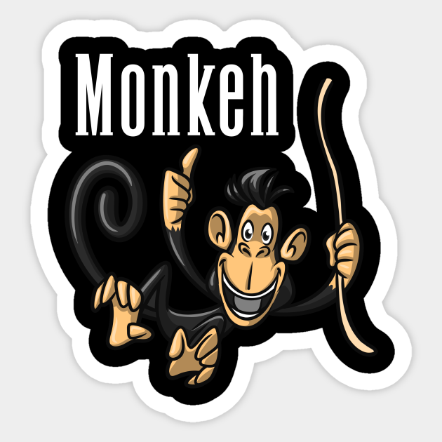 Swinging Monkeh - Time To Monkey Arround - Monkeh - Sticker | TeePublic