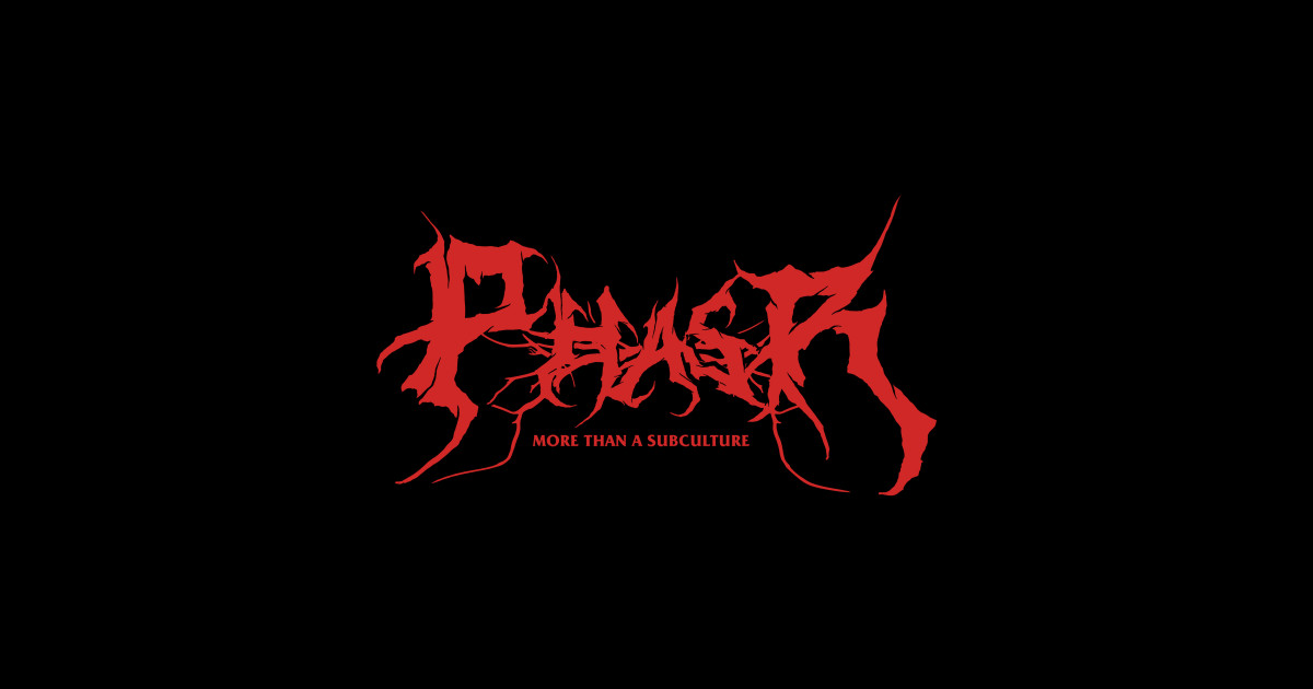 PHASR Death Metal in Red - Phasr - Sticker | TeePublic