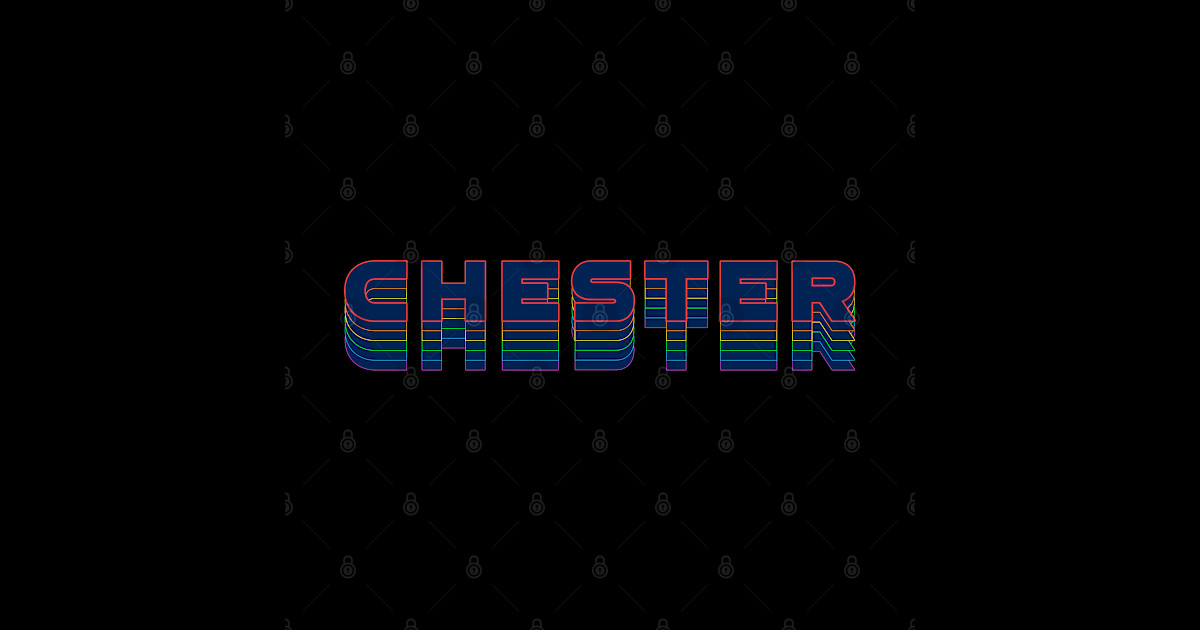 Chester Rainbow Pattern - Chester - Sticker | TeePublic