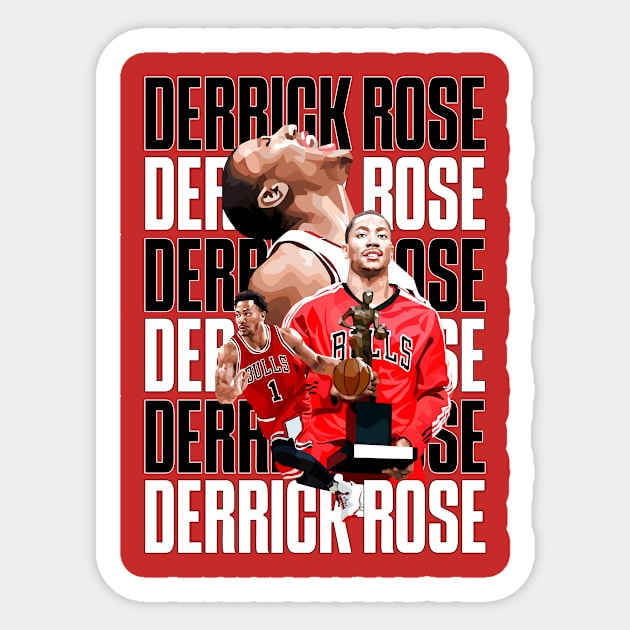 Derrick Rose Vector Art - Derrick Rose - Sticker | TeePublic