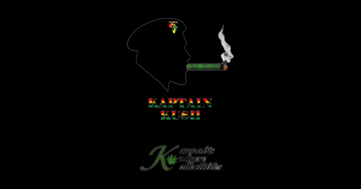 Kaptain Kush - Black Cannabis - Sticker | TeePublic