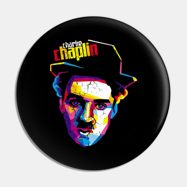 CHARLIE CHAPLIN WPAP ART - Charlie Chaplin - Pin | TeePublic CHARLIE CHAPLIN WPAP ART - Charlie Chaplin - Pin | TeePublic