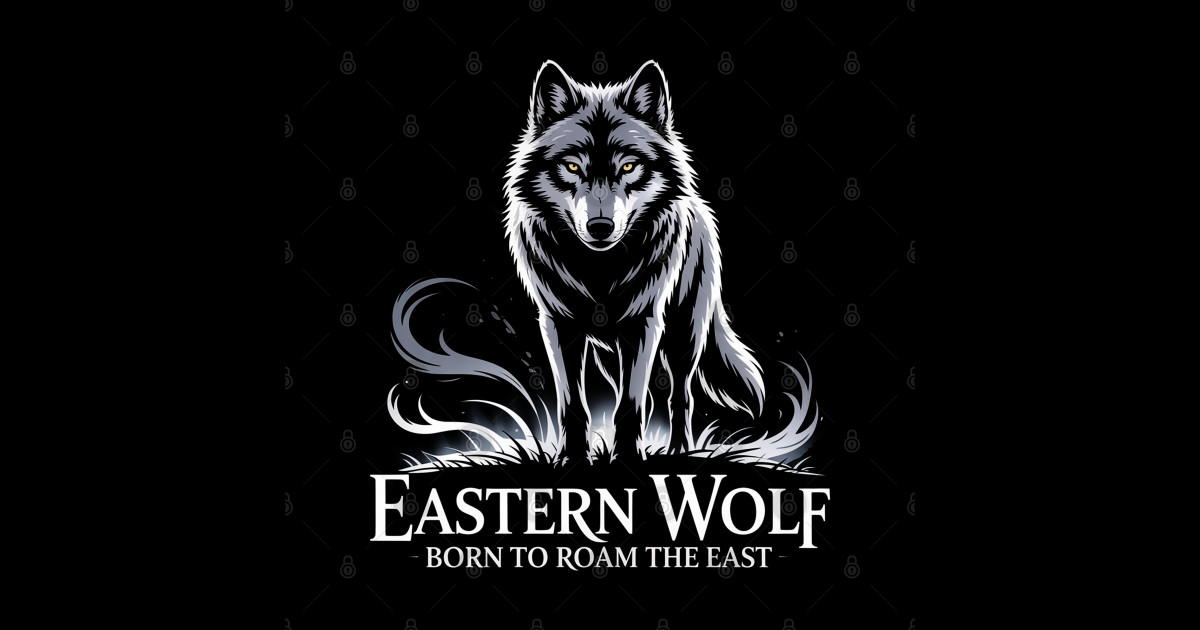 Eastern Wolf Born To Roam The East - Wolf Lover - Sticker | TeePublic