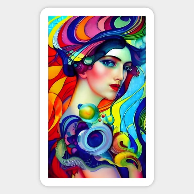 Surrounded by colors and shapes - Expressionism - Sticker | TeePublic