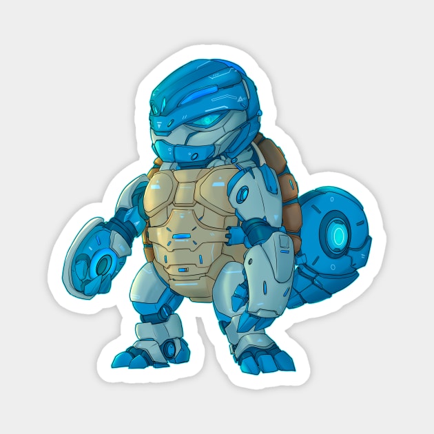 Mecha turtle - Mecha Monster - Magnet | TeePublic