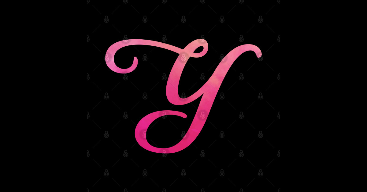 Letter Y Monogram, Pink Color Personalized Design - Monogram Y - Magnet ...