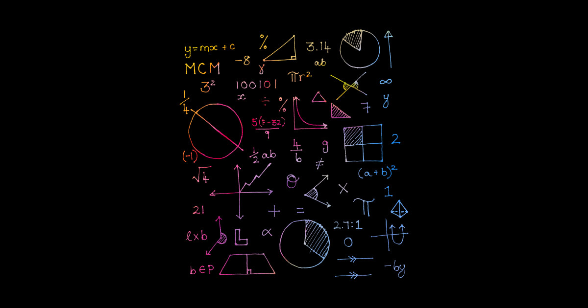Math formulae (white) - Math - Sticker | TeePublic