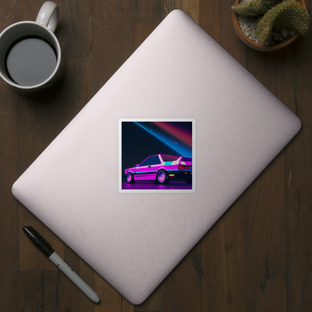 Boxy classic 80s sports car - Car - Sticker | TeePublic