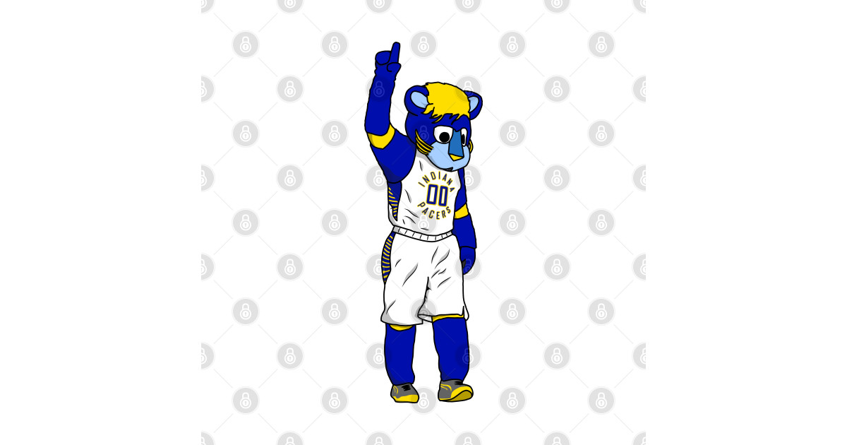Indiana Pacers Boomer Mascot Cartoon - Indiana Pacers - T-Shirt | TeePublic