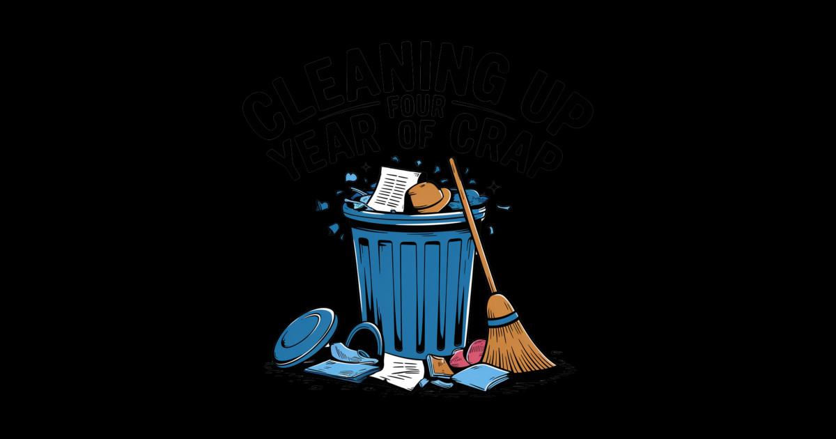 TRUMP CLEANING UP FOUR YEARS OF CRAP USA 2024 - Cleaning Up Four Years ...