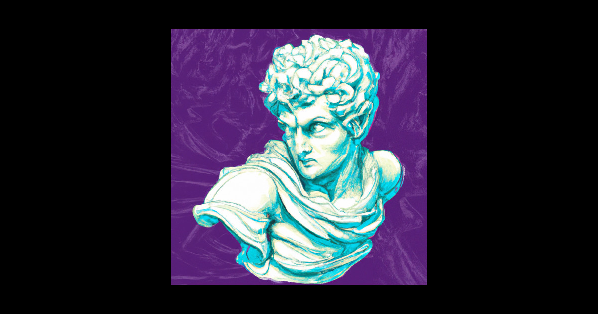 Angered Bust Of David - Statue - Sticker | TeePublic