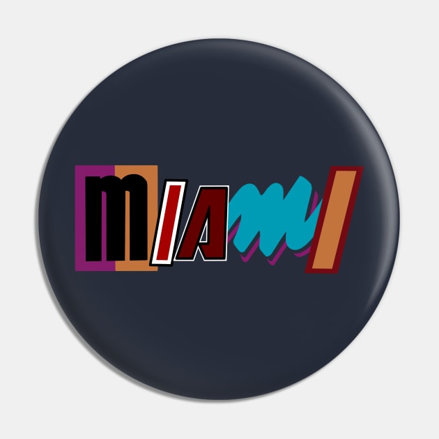 Miami New Logo - Miami - Pin | TeePublic