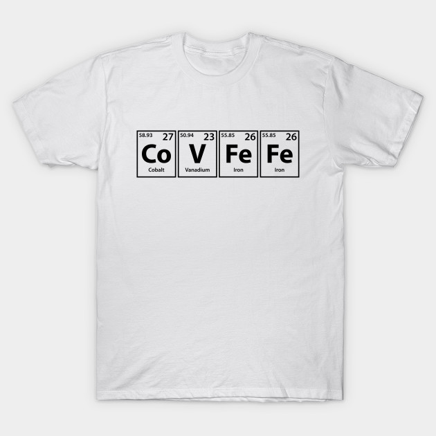 Light Covfefe (Co-V-Fe-Fe) Periodic Elements - Covfefe Meme - T-Shirt ...