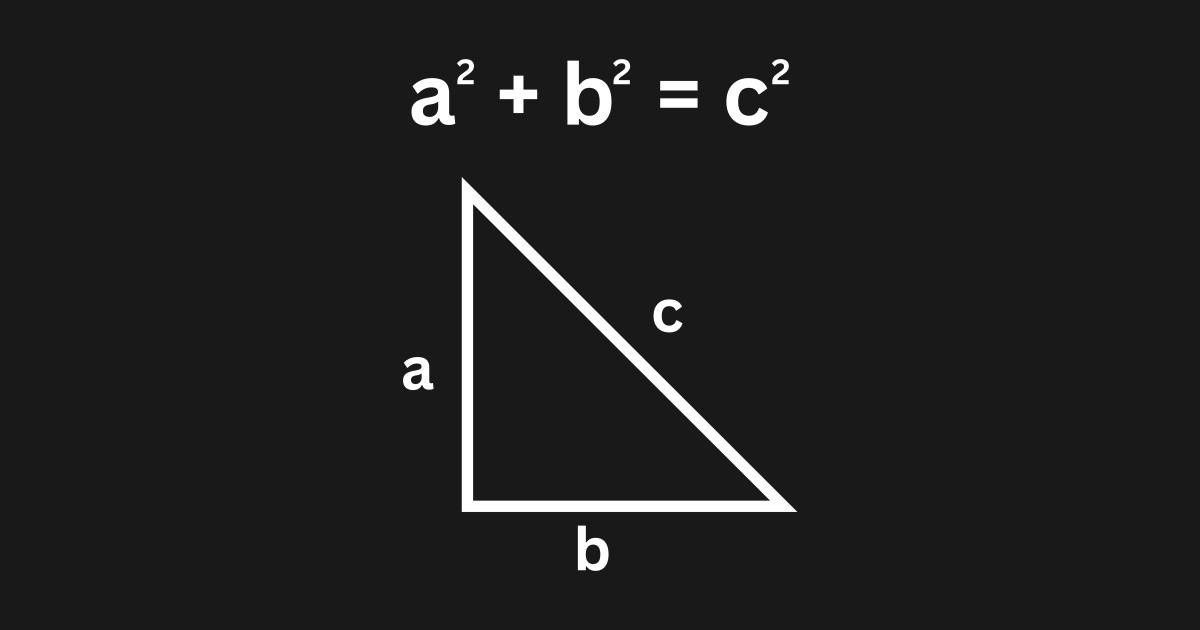Pythagorean Theorem: a math design - Pythagorean Theorem - T-Shirt ...