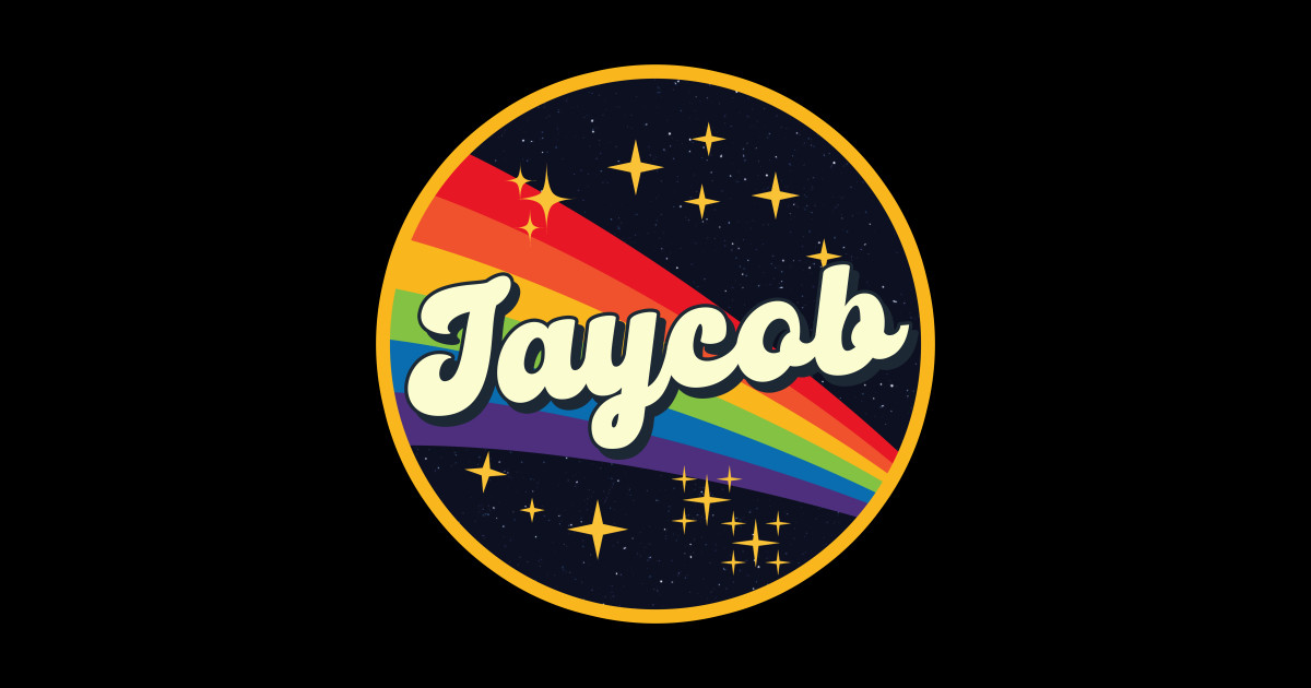 Jaycob // Rainbow In Space Vintage Style - Jaycob - Sticker | TeePublic