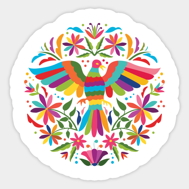 Mexican Otomí Circle Design - Mexican Otomi Design - Sticker | TeePublic