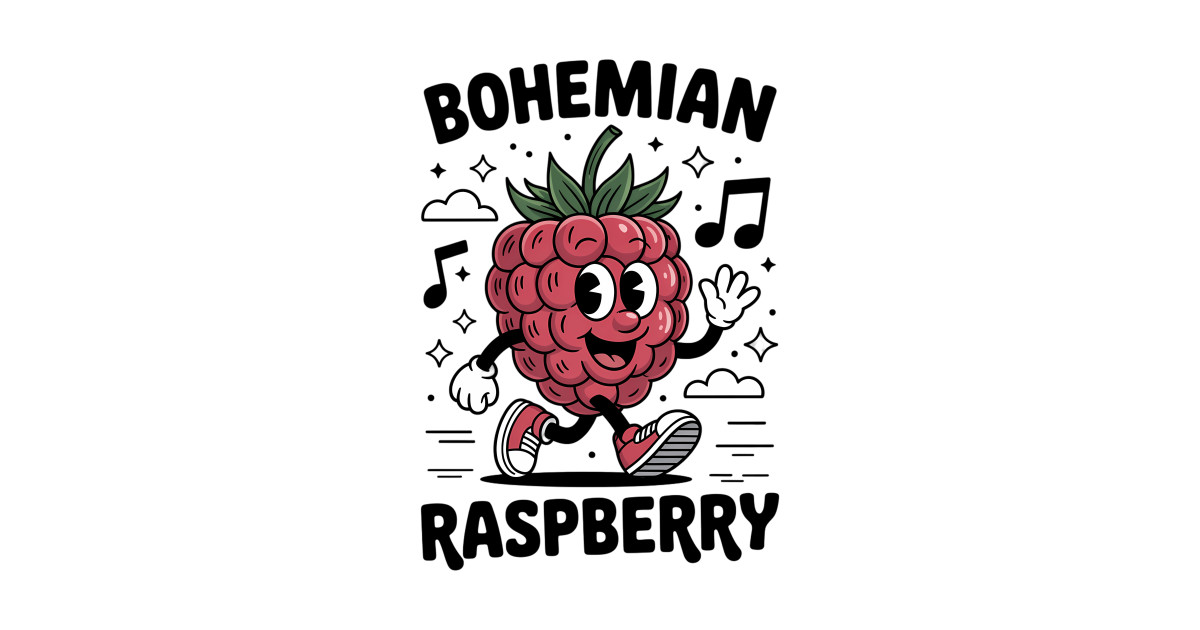 Bohemian Raspberry Funny Fruit Summer Farm Fresh - Funny Fruit Summer ...