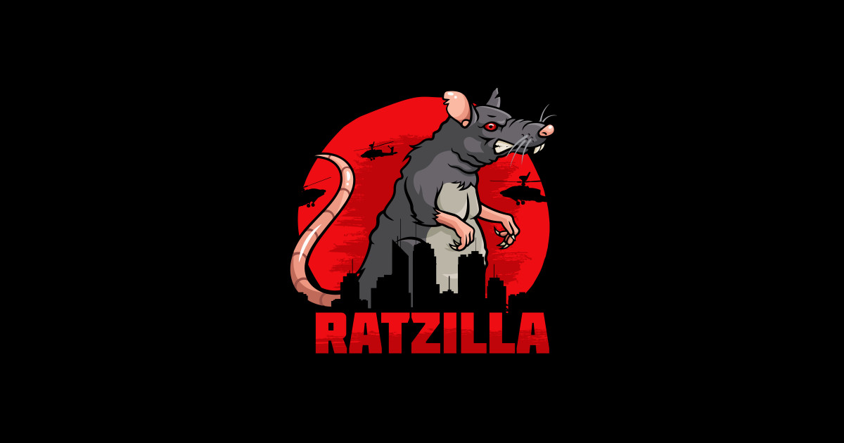 Ratzilla and humor - Ratzilla And Humor - Sticker | TeePublic
