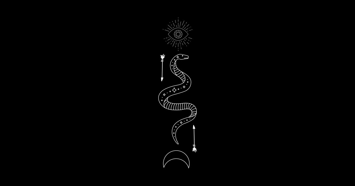 Occult Snake Symbol Gothic Wicca - Spirituality - Sticker | TeePublic