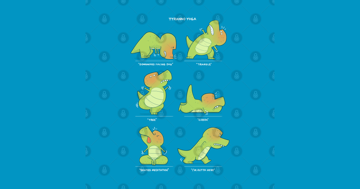 T-Rex tries Yoga - Yoga - T-Shirt | TeePublic