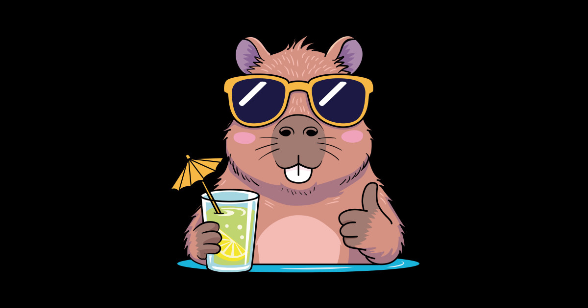 A chill capybara says: Tough days? Relax, you're doing the best you can ...