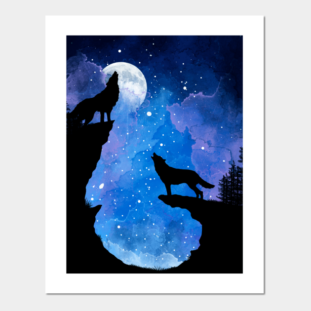 Wolves Moon - Wolf Wolves Moon - Posters and Art Prints | TeePublic