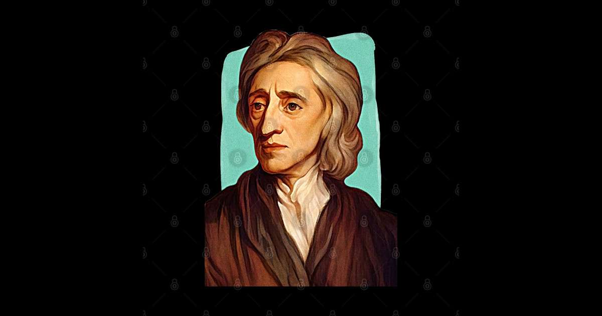 English Philosopher John Locke illustration - John Locke - Sticker ...