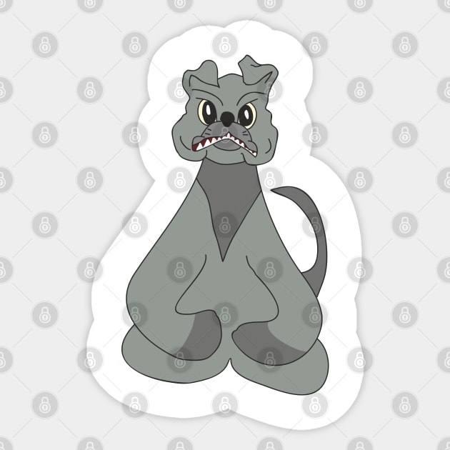 Funny angry dog - Funny Dogs - Sticker | TeePublic