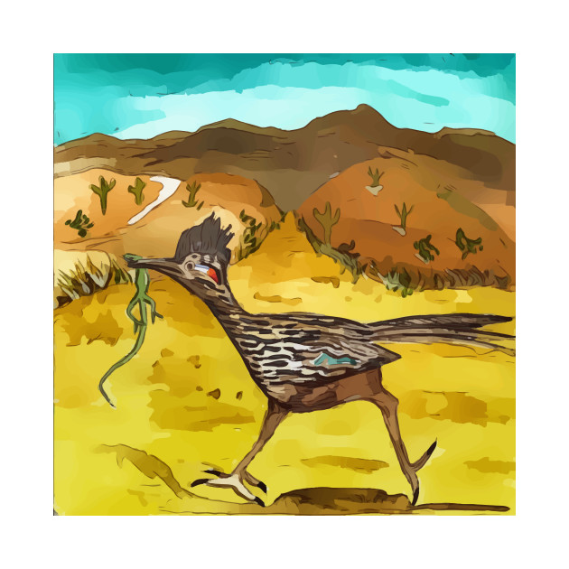 Road Runner and lizard - Roadrunner - Kids T-Shirt | TeePublic