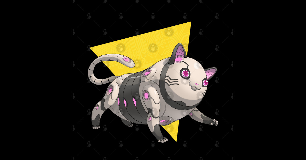 Cyborg Fat Cat - Fat Cat - Sticker | TeePublic