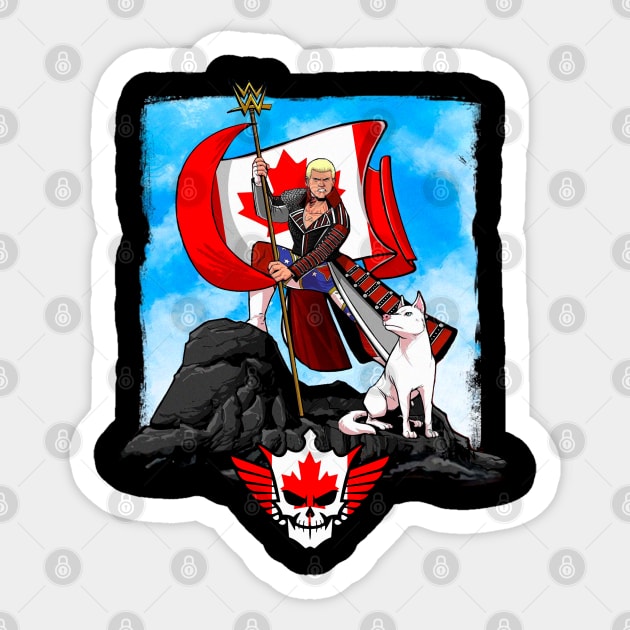 Cody Rhodes Canadian Flag - Cody Rhodes - Sticker | TeePublic
