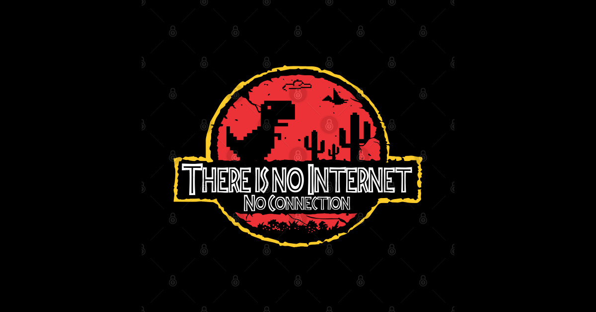 No Internet Connection Dino T rex Chrome Game - Offline Game - Tapestry ...