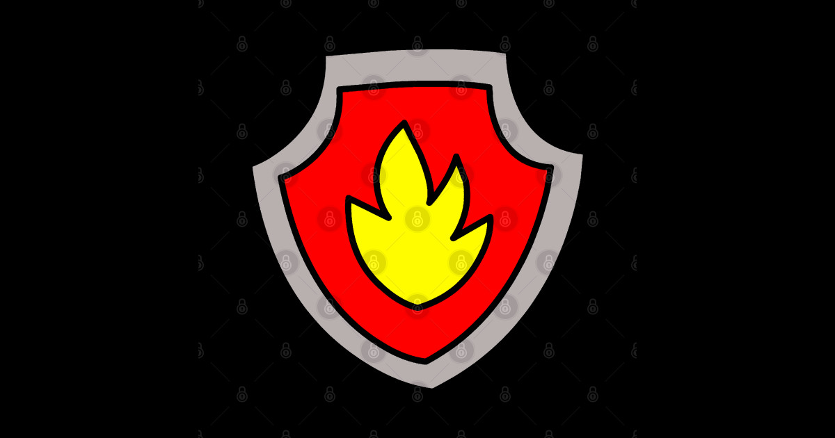 Fire Badge - Paw Patol Marshall - Sticker | TeePublic