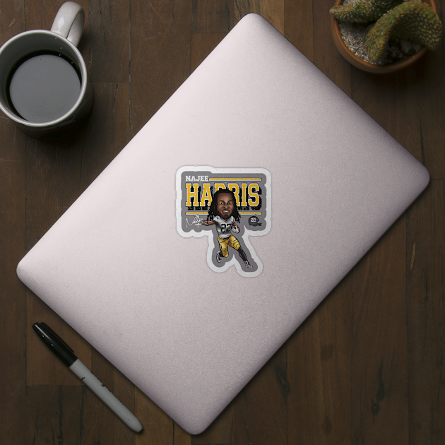 Najee Harris Pittsburgh Cartoon - Najee Harris - Sticker | TeePublic