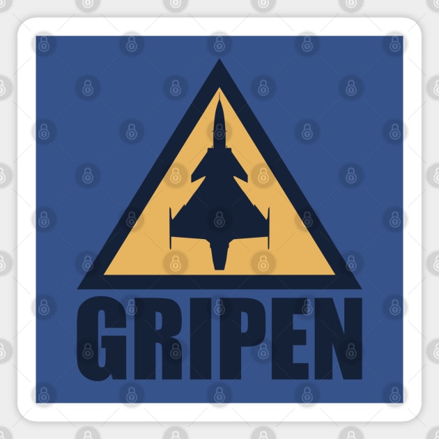 JAS 39 Gripen - Swedish Fighter Plane - Sticker | TeePublic