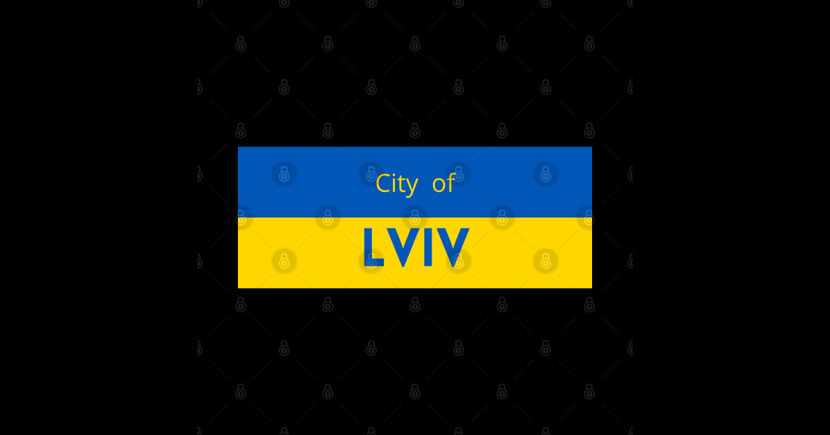City of Lviv in Ukraine Flag - Lviv - Sticker | TeePublic