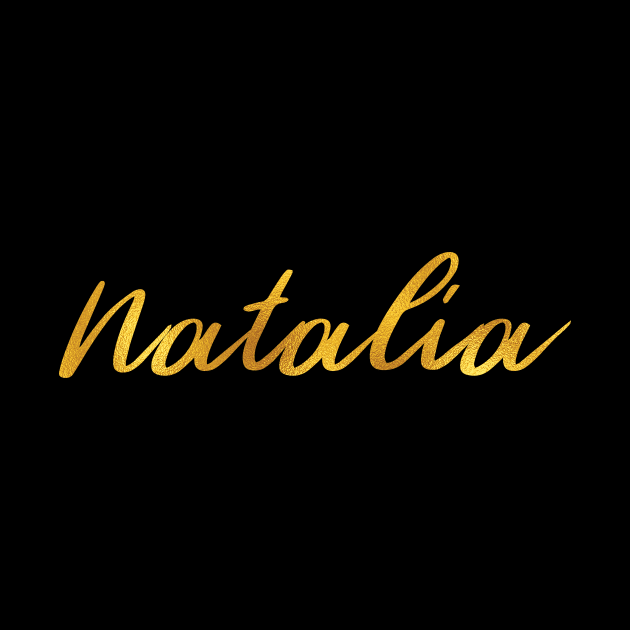Natalia Name Hand Lettering in Faux Gold Letters - Natalia - Pin ...