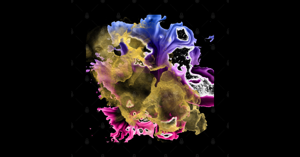 Subtle Bi Ink Spill with Gold - Subtle Bi - Sticker | TeePublic