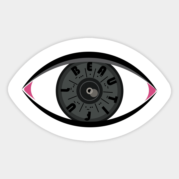 Beautiful Morse Code Eye - Morse - Sticker | TeePublic