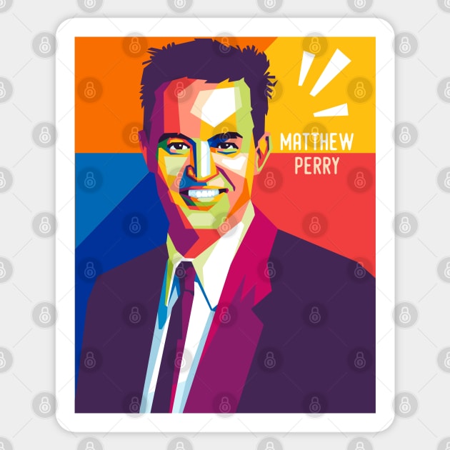 matthew perry geometric pop art - Matthew Perry - Sticker | TeePublic